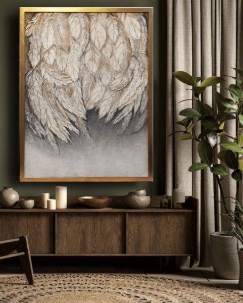 Wings of Light Angelic Strength Painting by Olena Fishbein