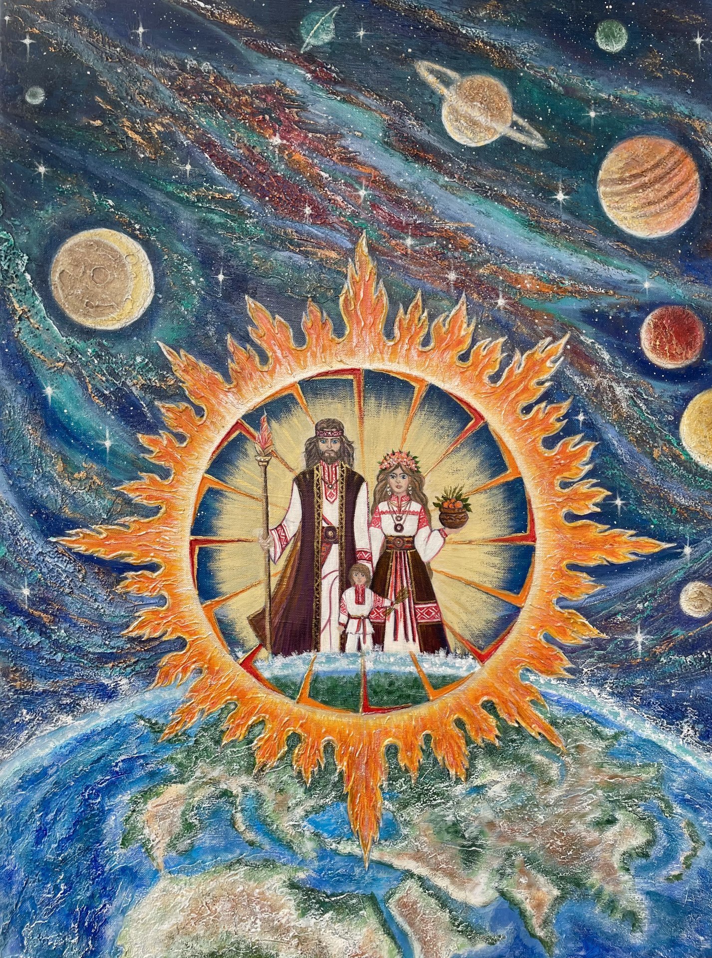 The Radiance of Rebirth Painting by Olena Fishbeyn