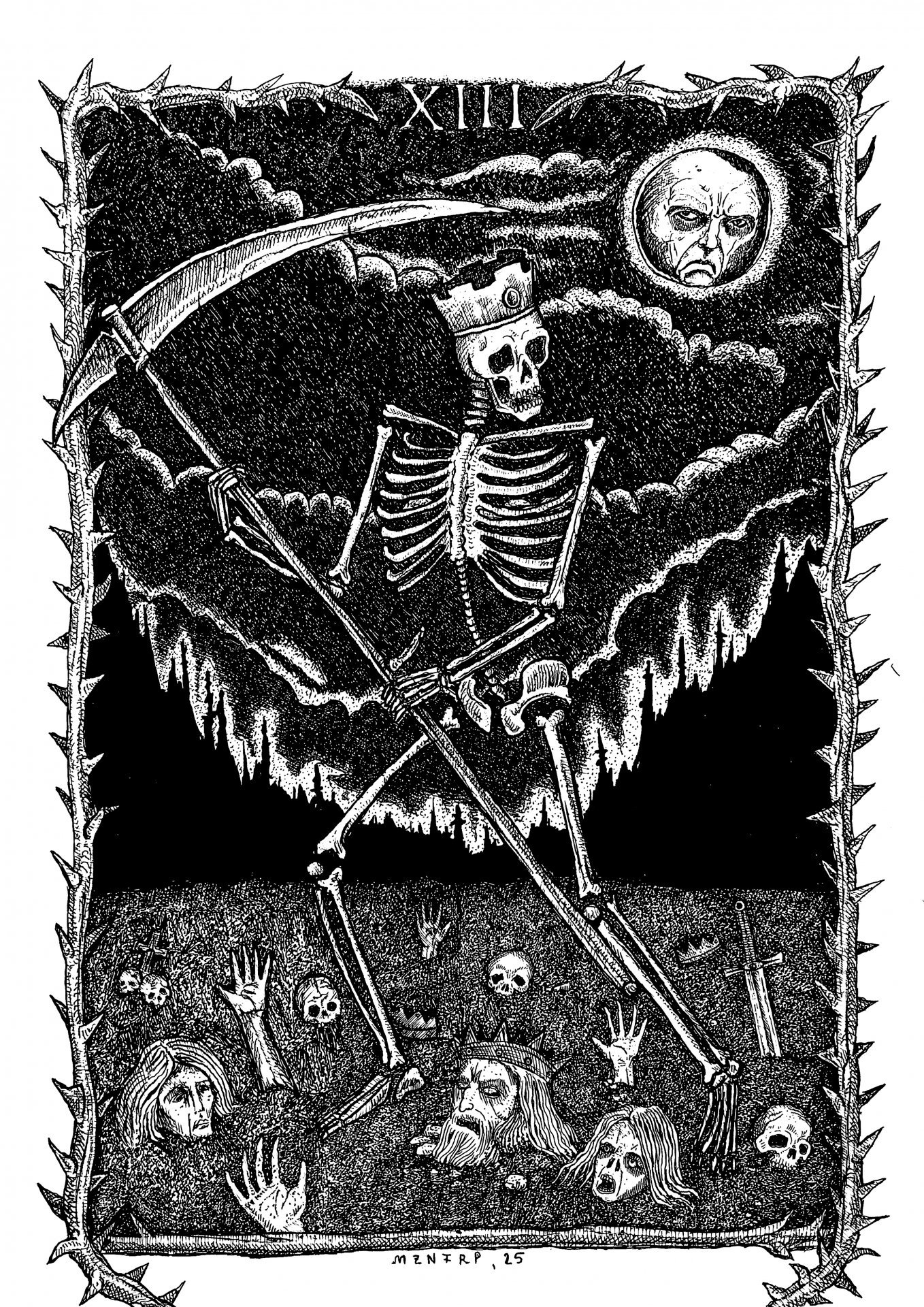 Dark Tarot XIII Painting by MZNTRP - Jose Art Gallery