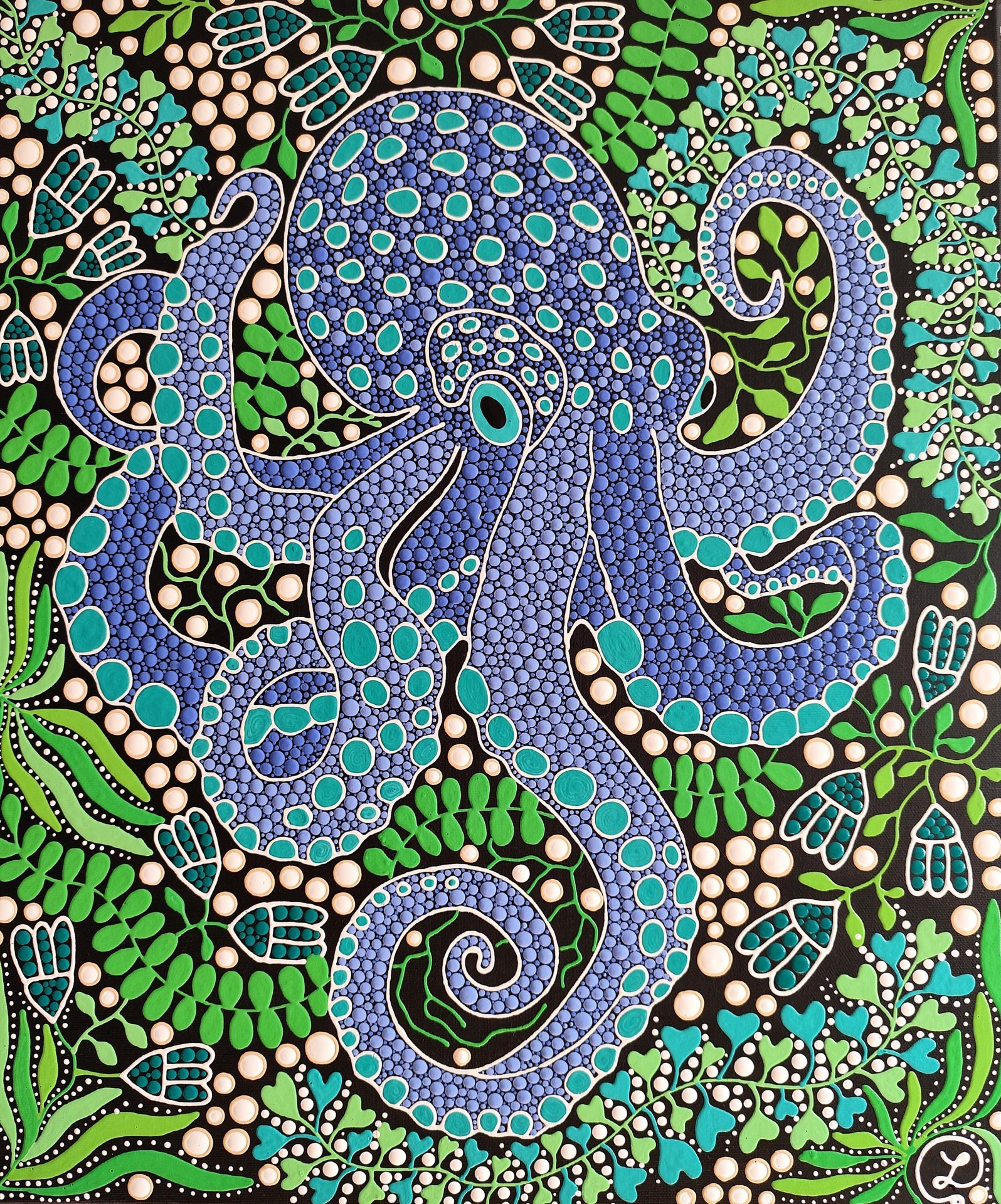 Octopus Painting by Oxana Lazari - Jose Art Gallery
