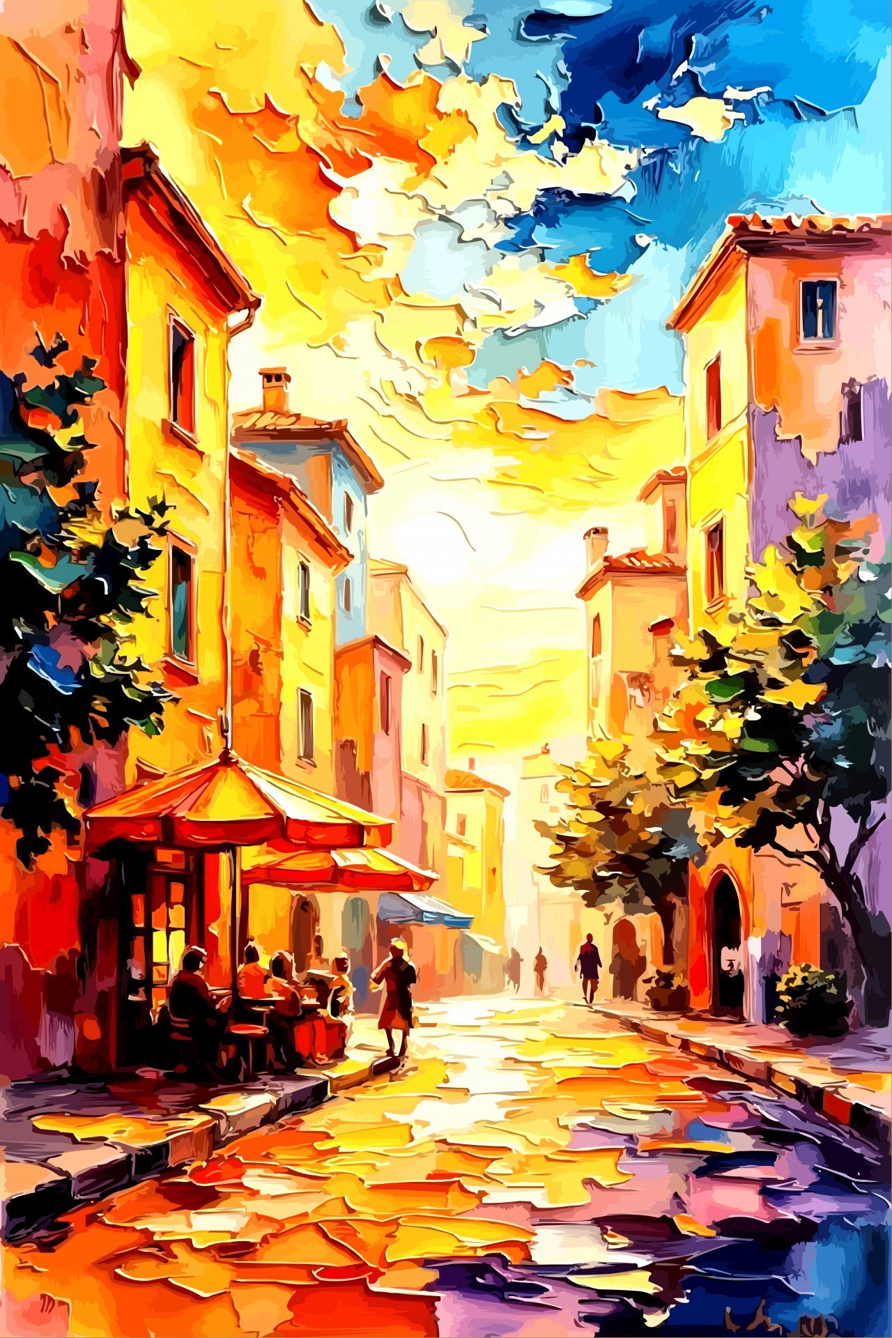 Golden City Glow Digital Art - Viktor Levchenko