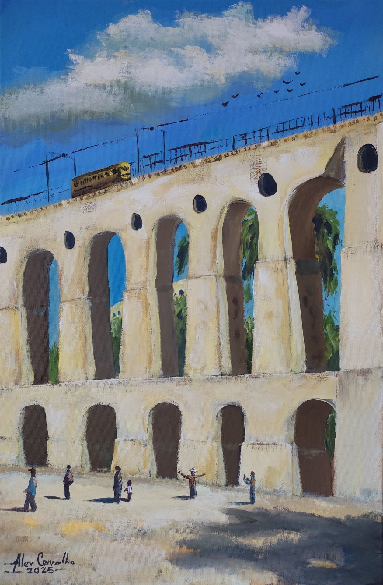 Arcos de Lapa, Río de Janeiro Pintura de Alex Carvalho