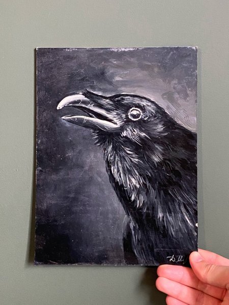 Raven Painting by Bohdana Minkina - Jose Art Gallery