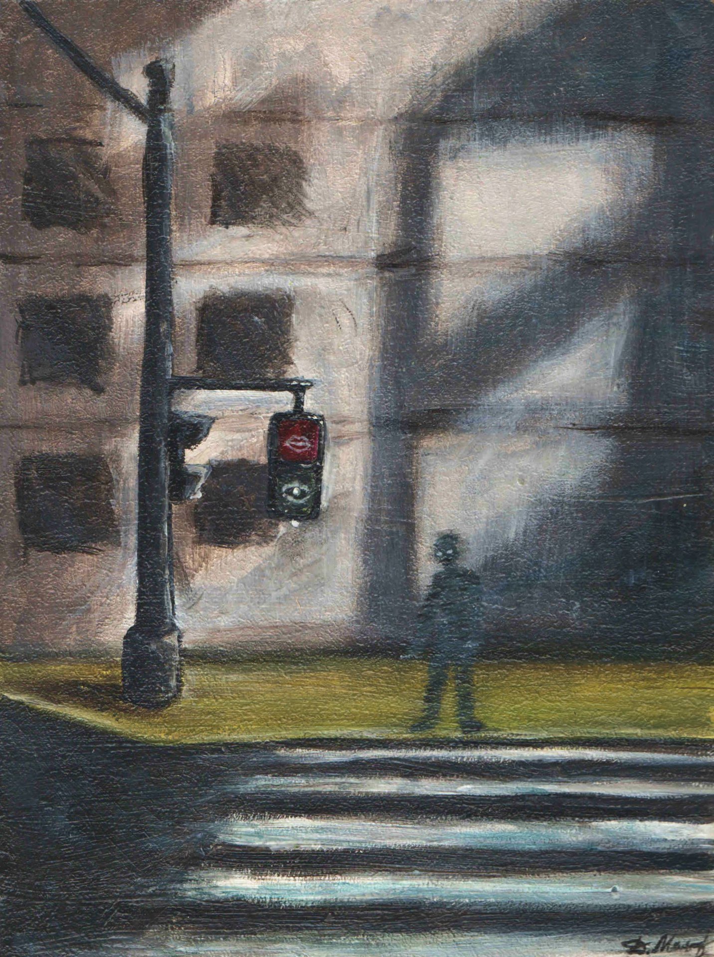 Shadow of a Man Painting by Bohdana Minkina