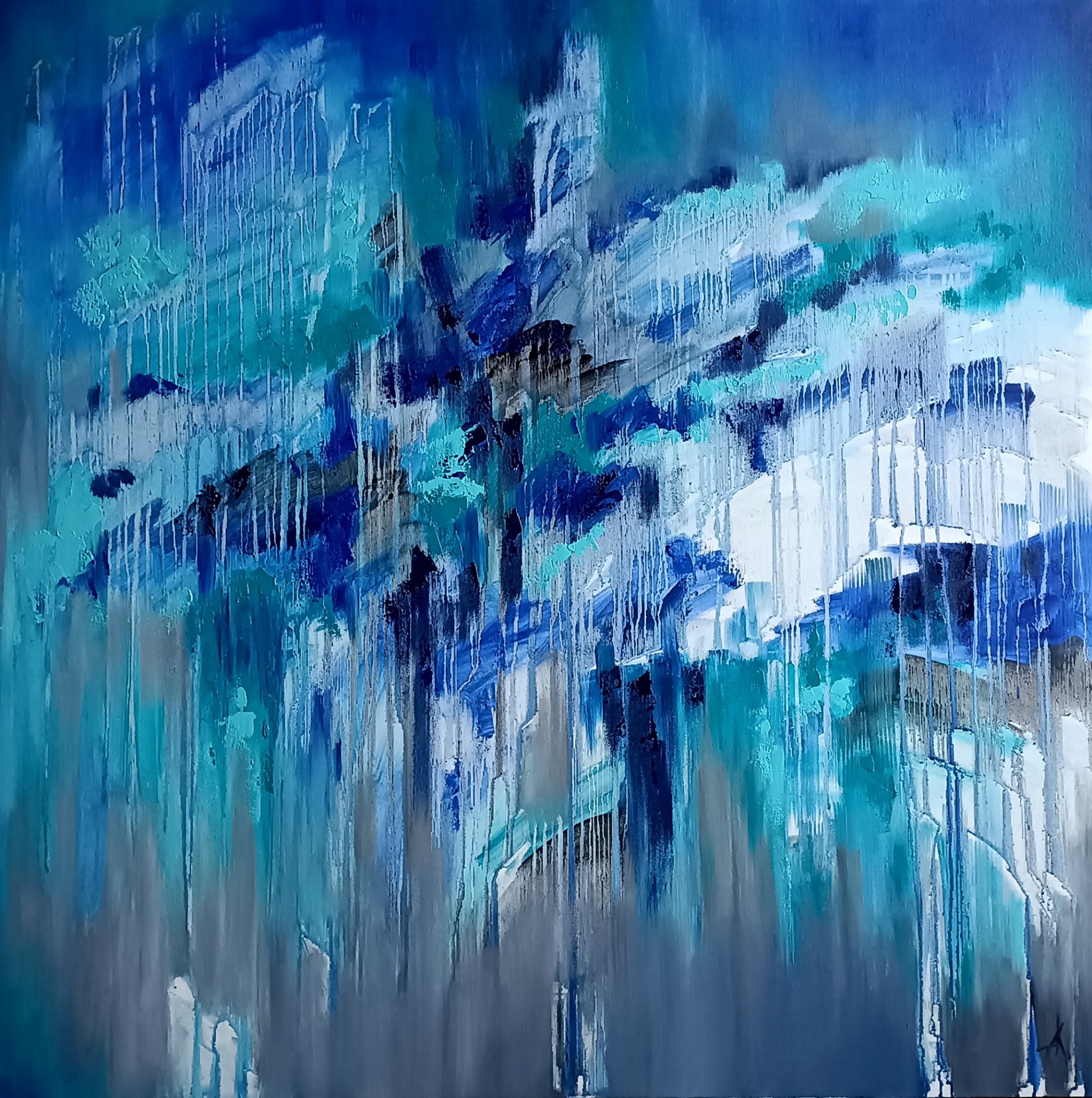 Blue Lagoon Painting by Anastasia Kozorez - Jose Art Gallery