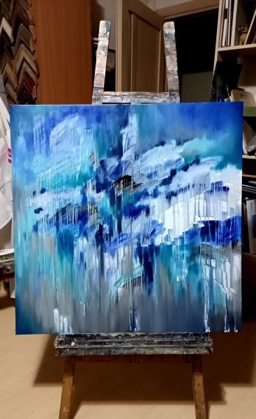 Blue Lagoon Painting by Anastasia Kozorez - Jose Art Gallery