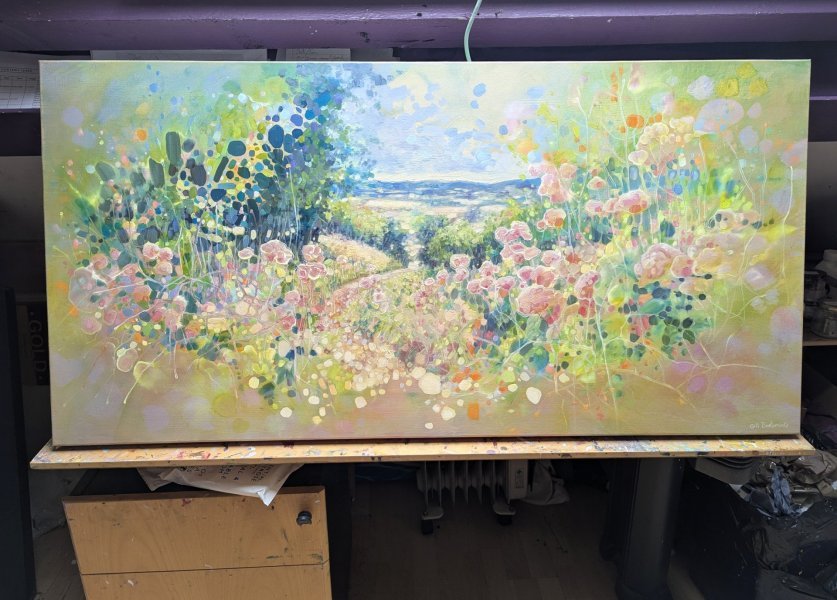 July Dissolving Painting by Gill Bustamante