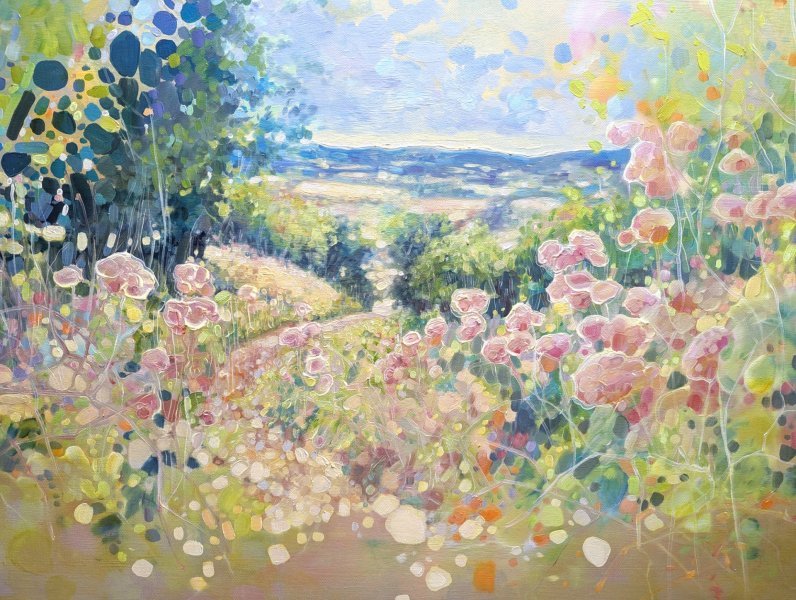 July Dissolving Painting by Gill Bustamante