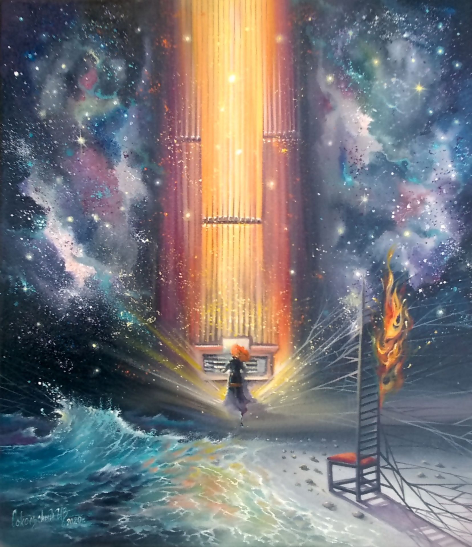 Toccata and Fugue in D Minor Painting by Igor Sokolskiy