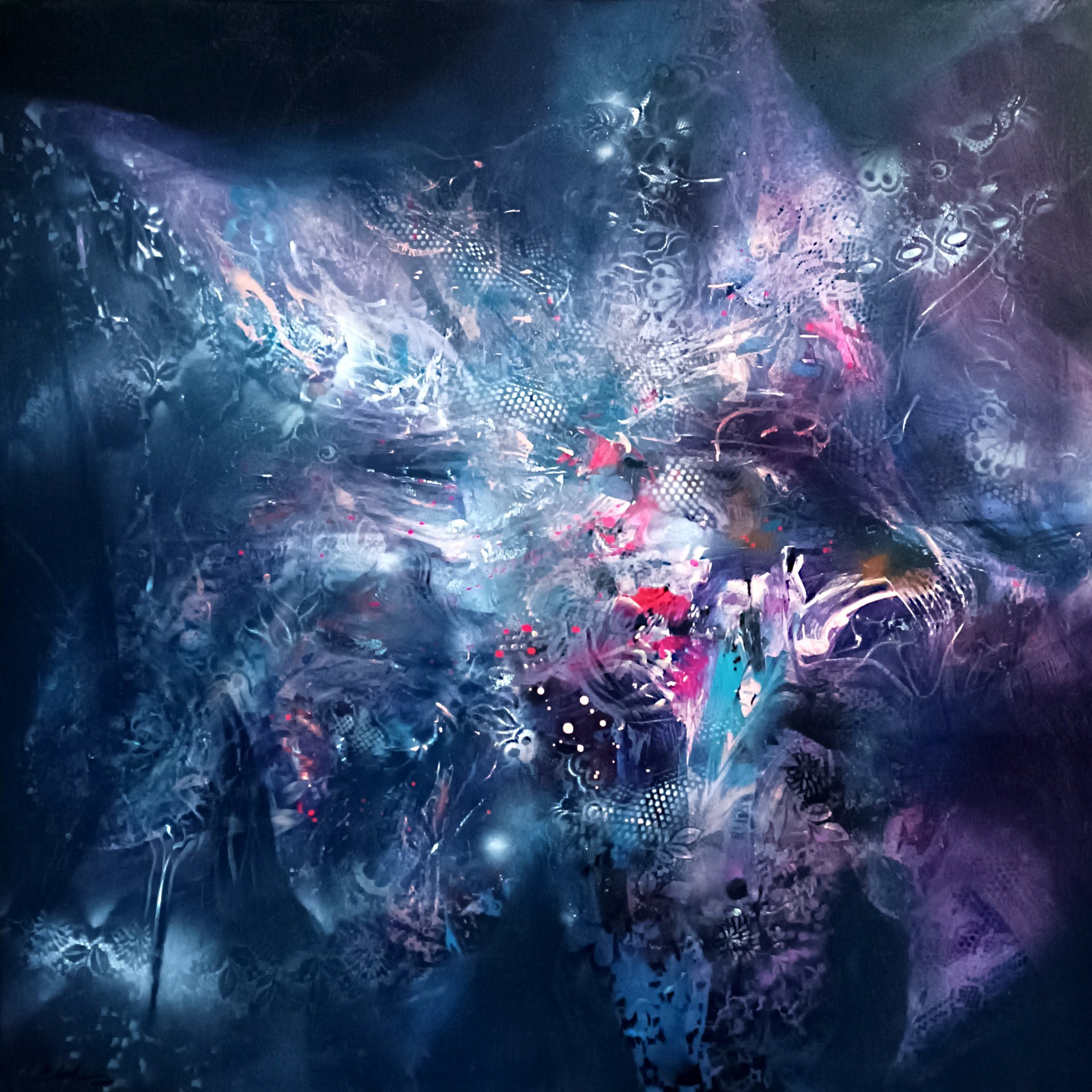 Hidden Angel Lights Fantasy Landscape Painting by Kloska Ovidiu