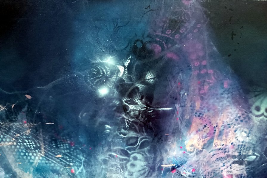 Hidden Angel Lights Fantasy Landscape Painting by Kloska Ovidiu