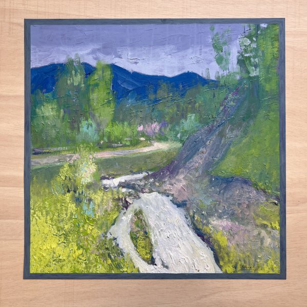 Carpathian Spring Stream Painting by Andrii Kovalyk