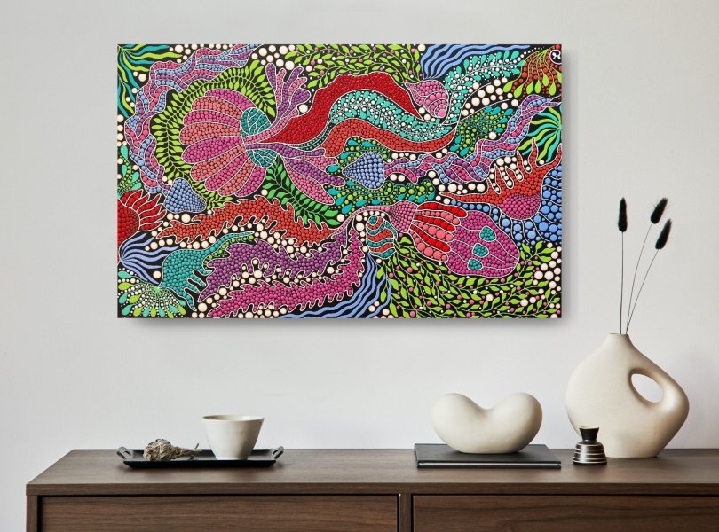 Jellyfish Flow Painting by Oxana Lazari - Jose Art Gallery