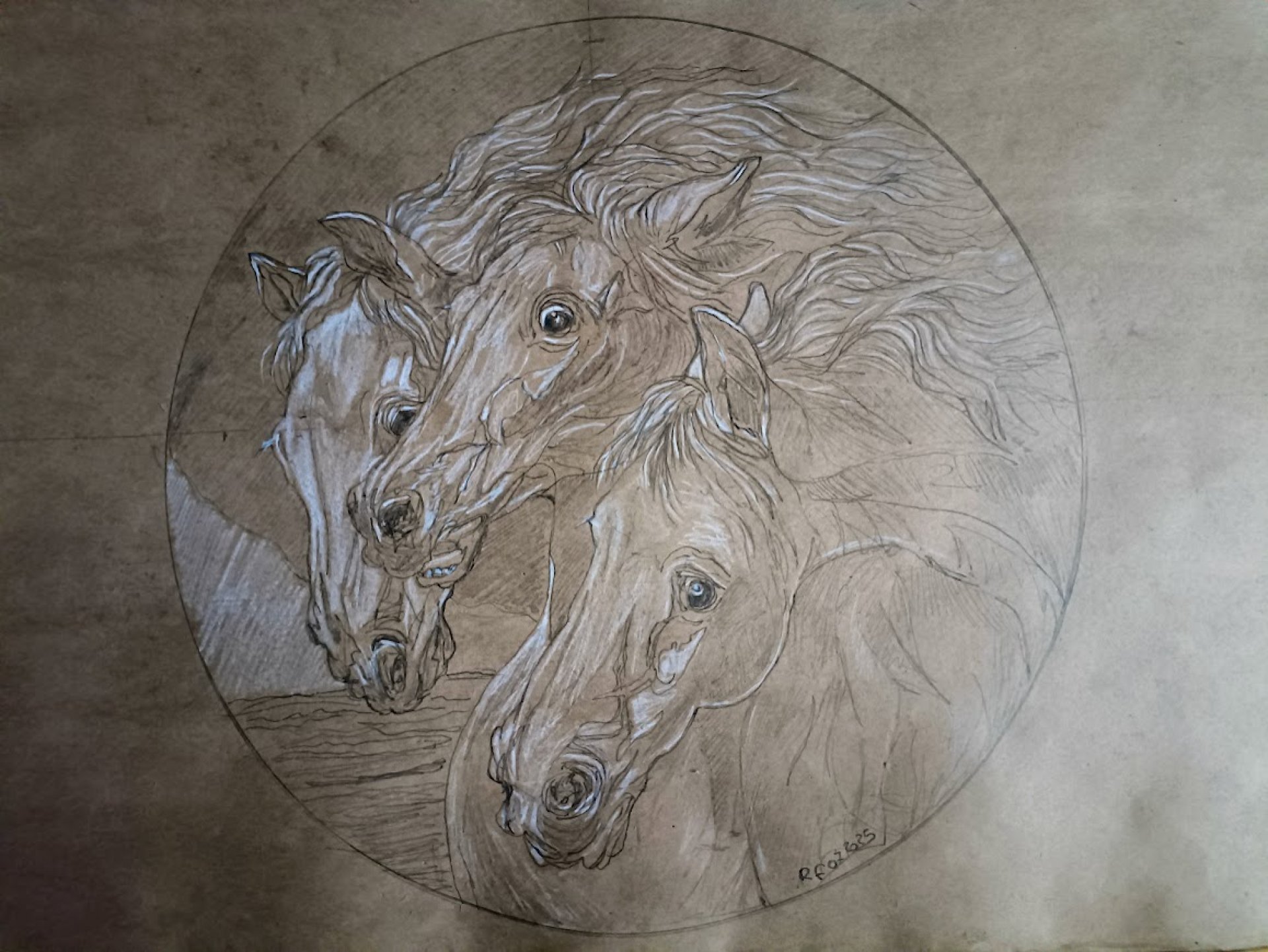 The three heroines Painting by roberto ferrando