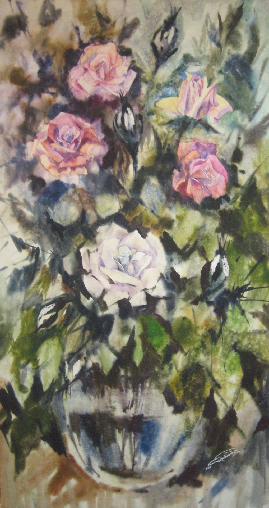 Dance of flowers Painting by Sergei Shcherbakov