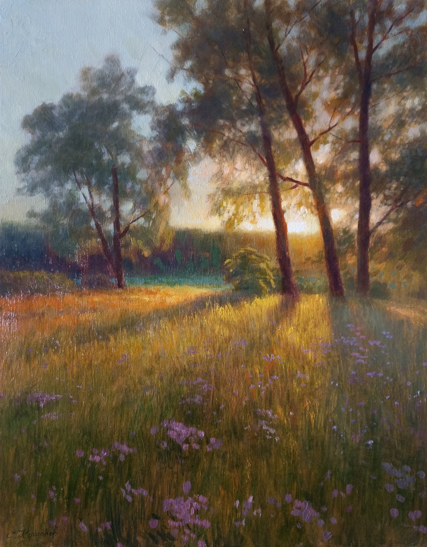 It's dawning.. Painting by Sergiy Kushanov