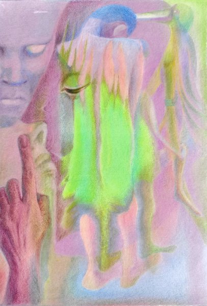 Drift Back to Reality Drawing - Yana Dmitrieva