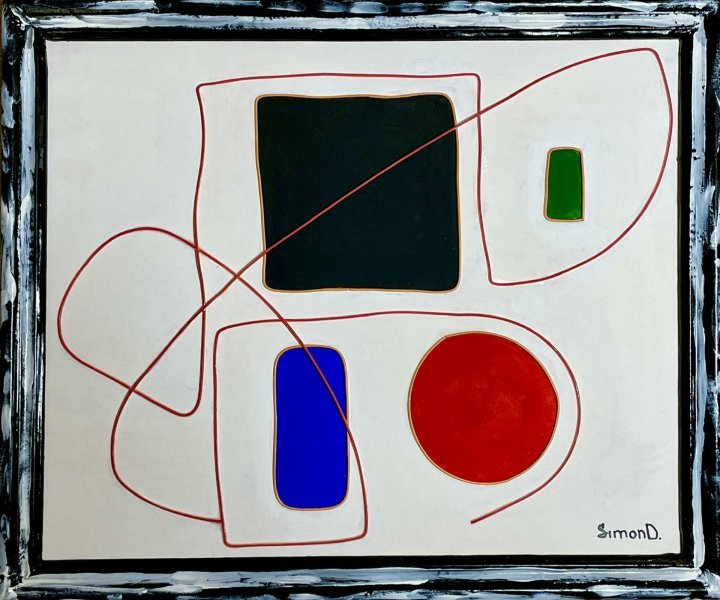 Contour composition Painting by SimonD. - Jose Art Gallery