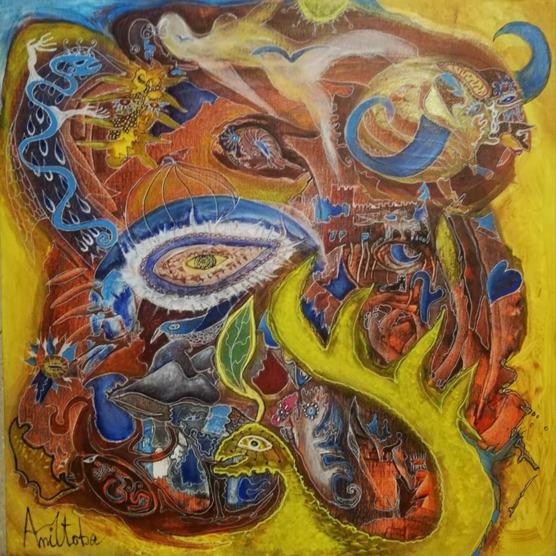 Flight of the condor Painting by pascal Manitoba