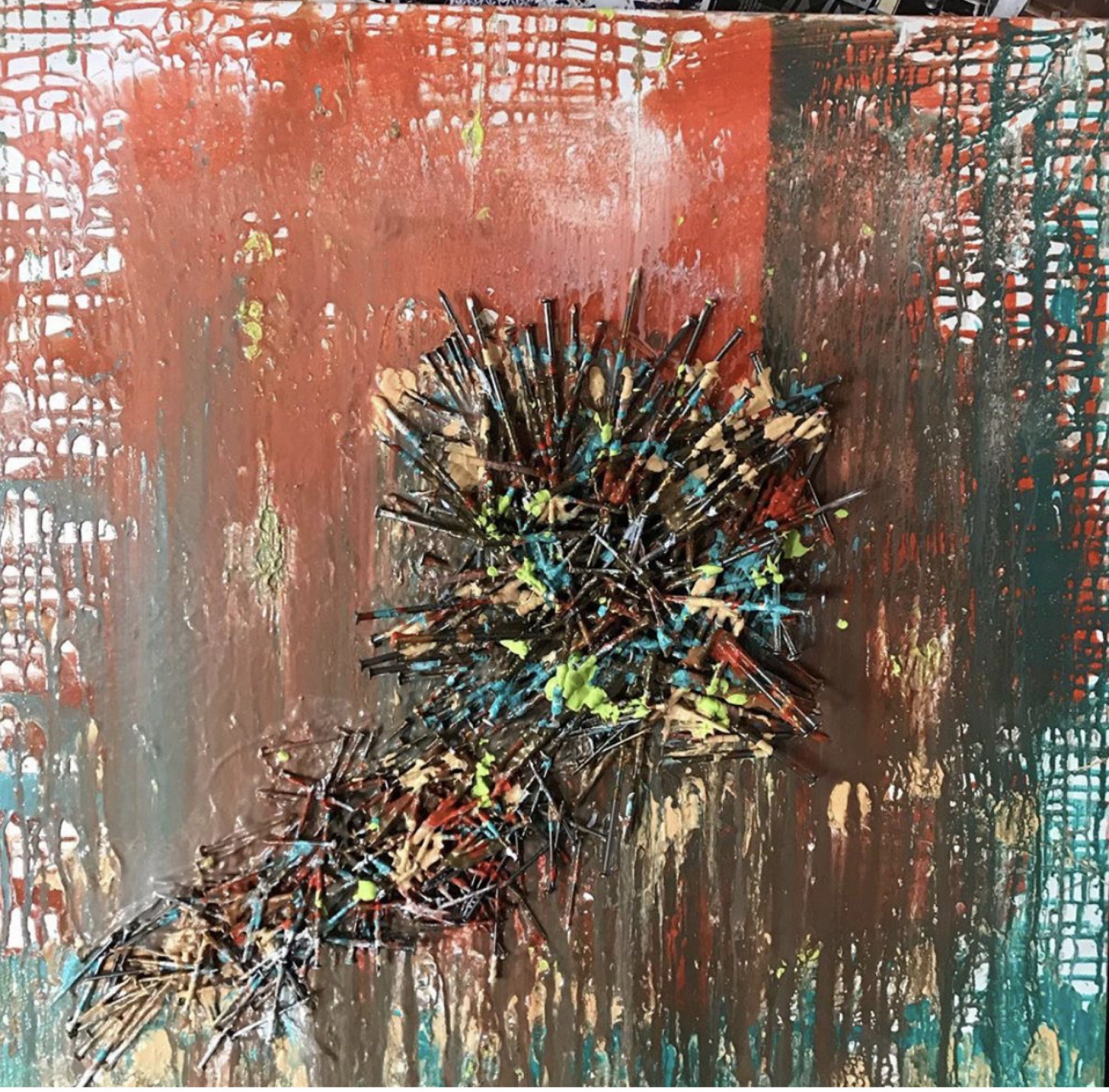 Painful touch Painting by Mihaela Luca - Jose Art Gallery