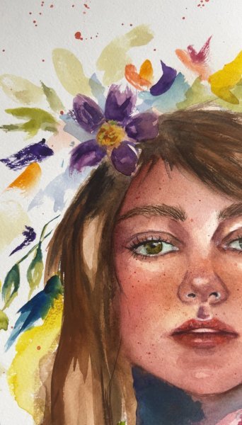 Floral Watercolor Painting by Agnes - Jose Art Gallery