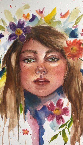 Floral Watercolor Painting by Agnes - Jose Art Gallery