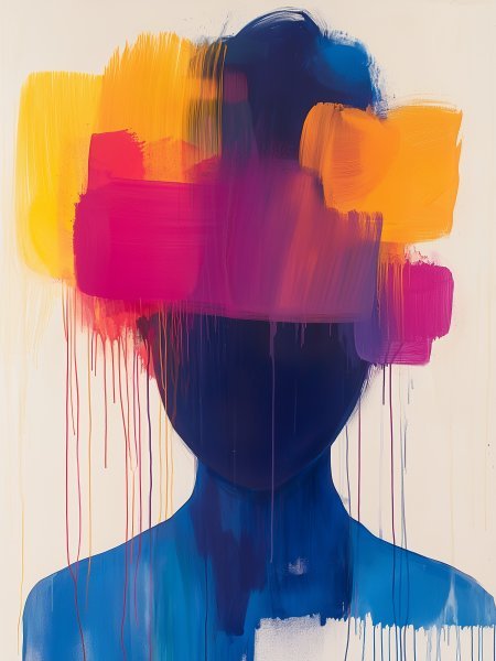 Buried Beneath Their Gaze: The Weight of Societal Pressure Painting by ...
