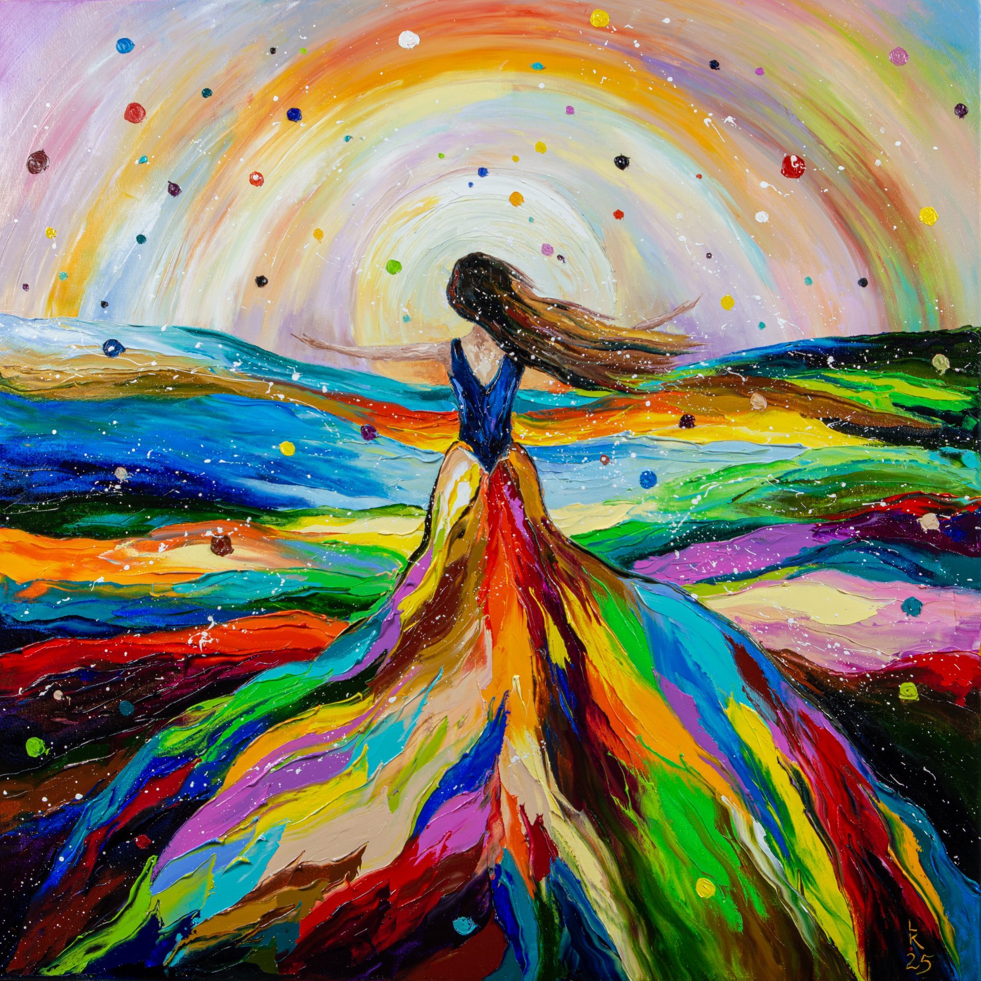 Dancing with the Light Painting by Liubov Kuptsova