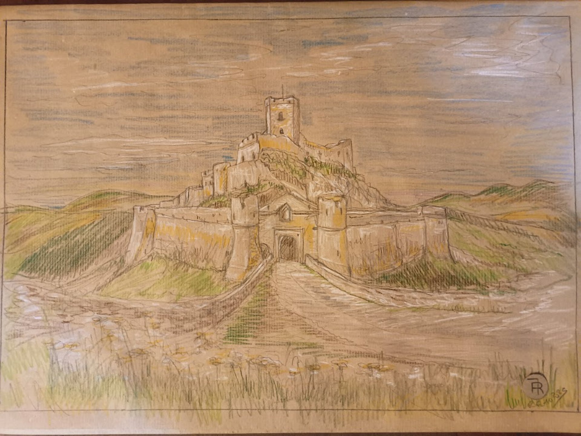 Ruines historiques du château de Spis Dessin - roberto ferrando
