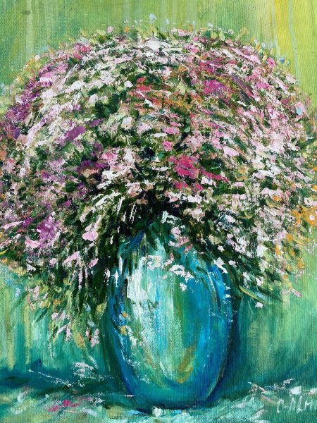 Vibrant Blooms. Contemporary Floral Art Painting by Oksana Almiz