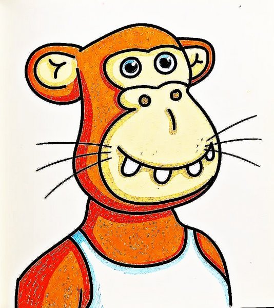 Cute Monkey NFT Art Premium Charm Painting by Trendy Art