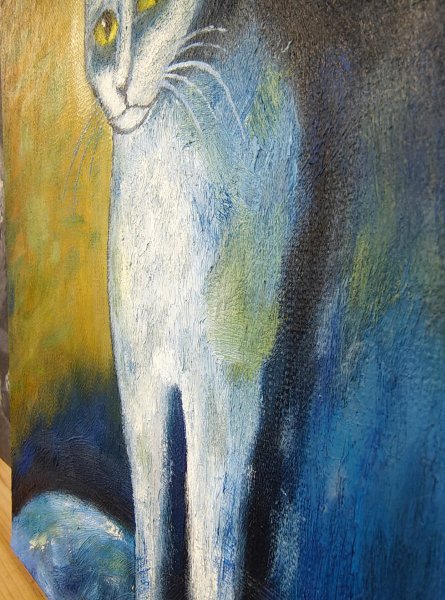 Blue Cat 2: Un mundo sin fronteras Painting by tov.katz.ki