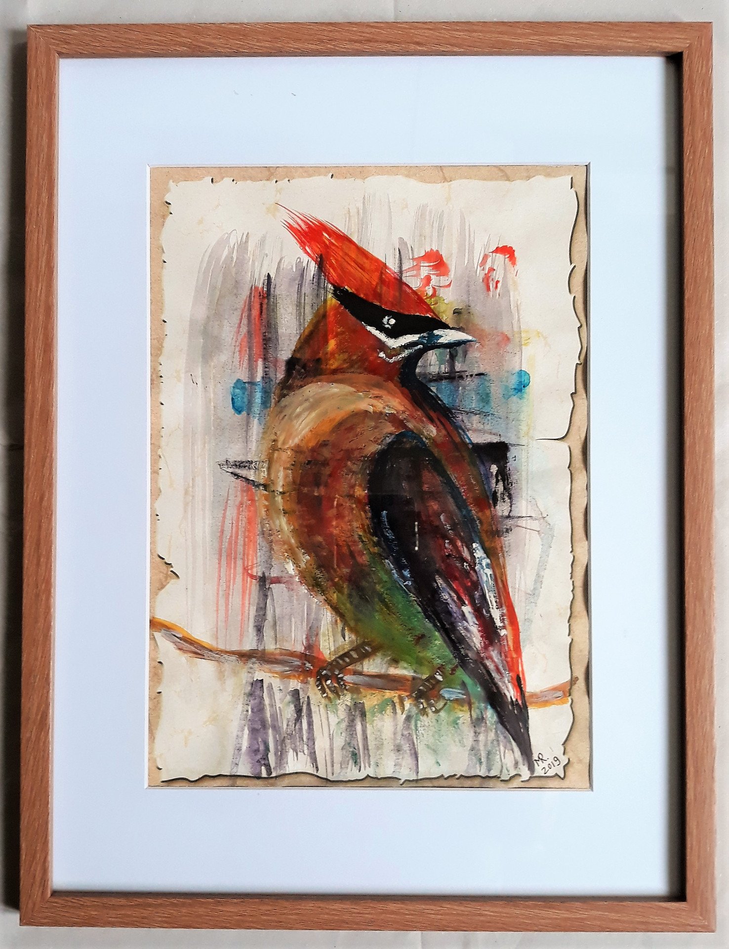 Cardinal Drawing - Marie Ruda - Jose Art Gallery