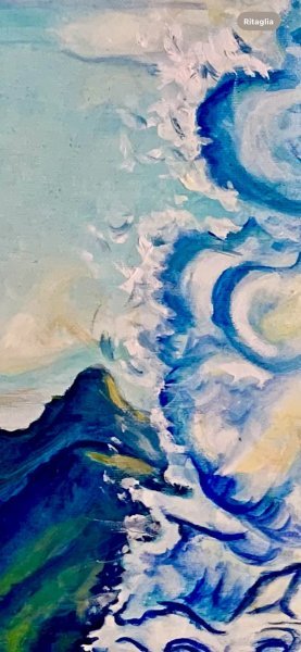 The perfect wave Painting by Angelo Ferro - Jose Art Gallery