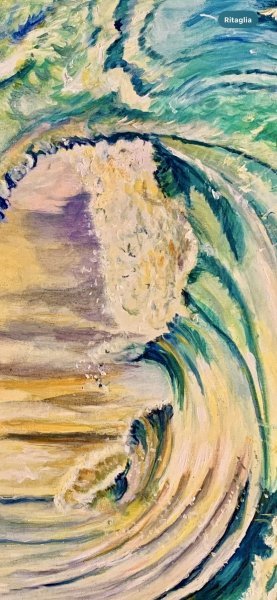 The perfect wave Painting by Angelo Ferro - Jose Art Gallery