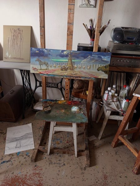 The Silk Road: Echoes of Ancient Trade Painting by Serhiy Roy