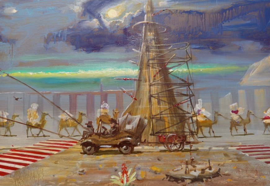 The Silk Road: Echoes of Ancient Trade Painting by Serhiy Roy