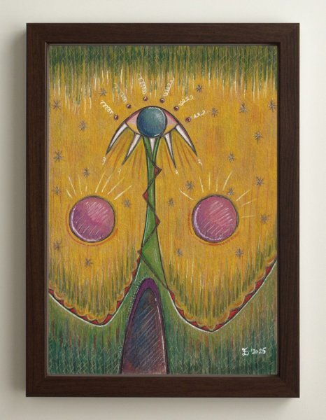 Axis Mundi I Drawing - Ewa Dura - Jose Art Gallery