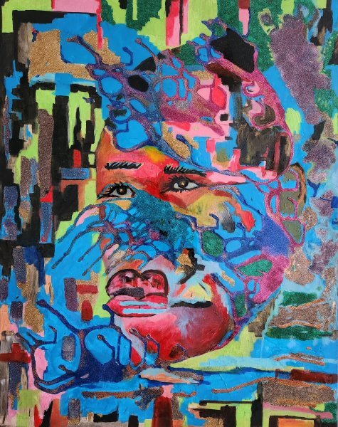 The Silent Observer No.1 Painting by Ovwede Efe Art