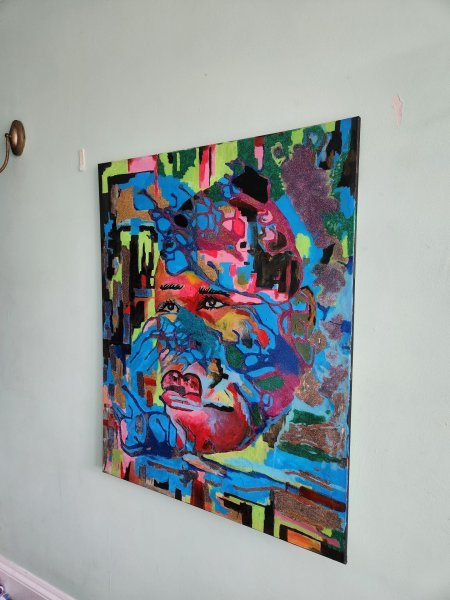 The Silent Observer No.1 Painting by Ovwede Efe Art