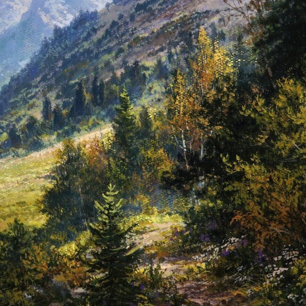 Mountain valley Painting by Viktar Yushkevich Yuvart
