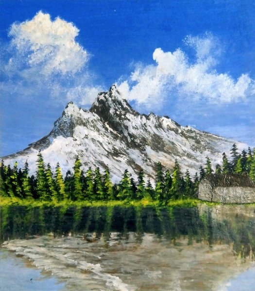 Reflections Of The Peak Painting by Augustyn Engty