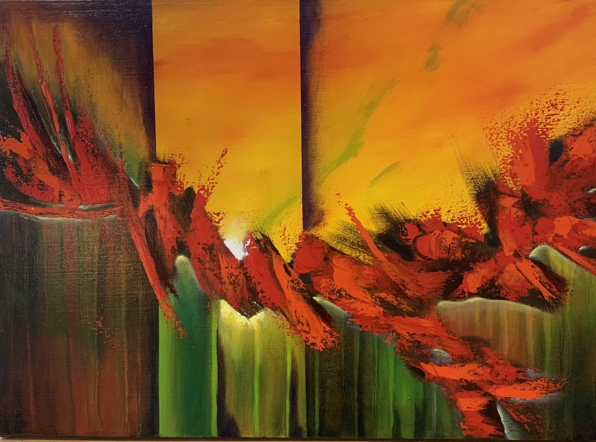 Spicy Abstract: Tension and Movement Painting by Yola'artS