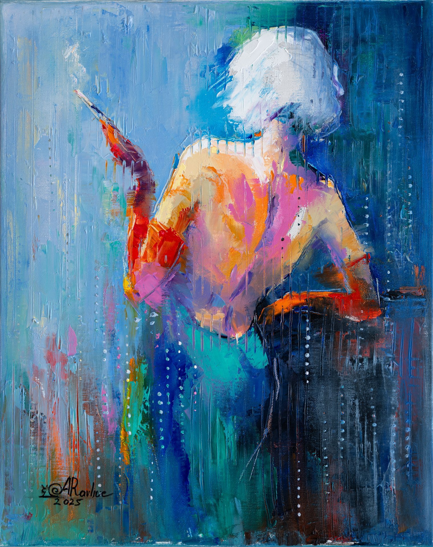 Gemälde «Zigarette und Geheimnisse», Anna Ravliuc