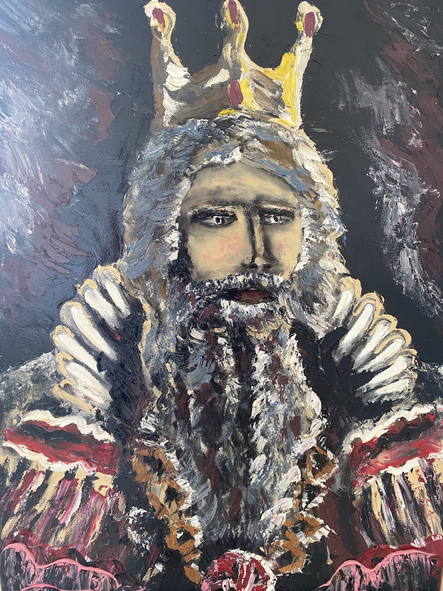 King - Power of Authority Painting by Maks Burkovskiy