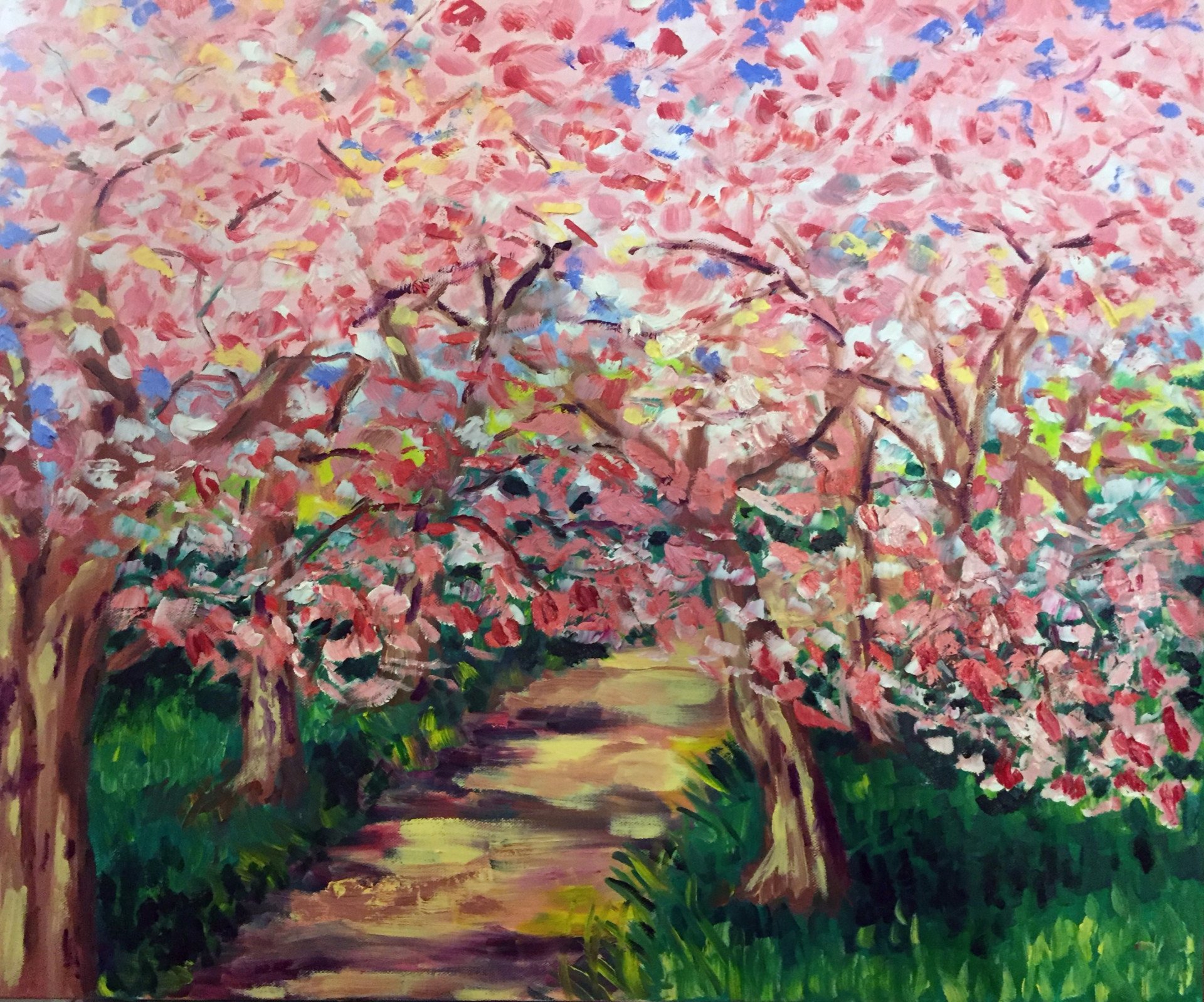 Cherry Tree Lane Painting by Bill Neary - Jose Art Gallery