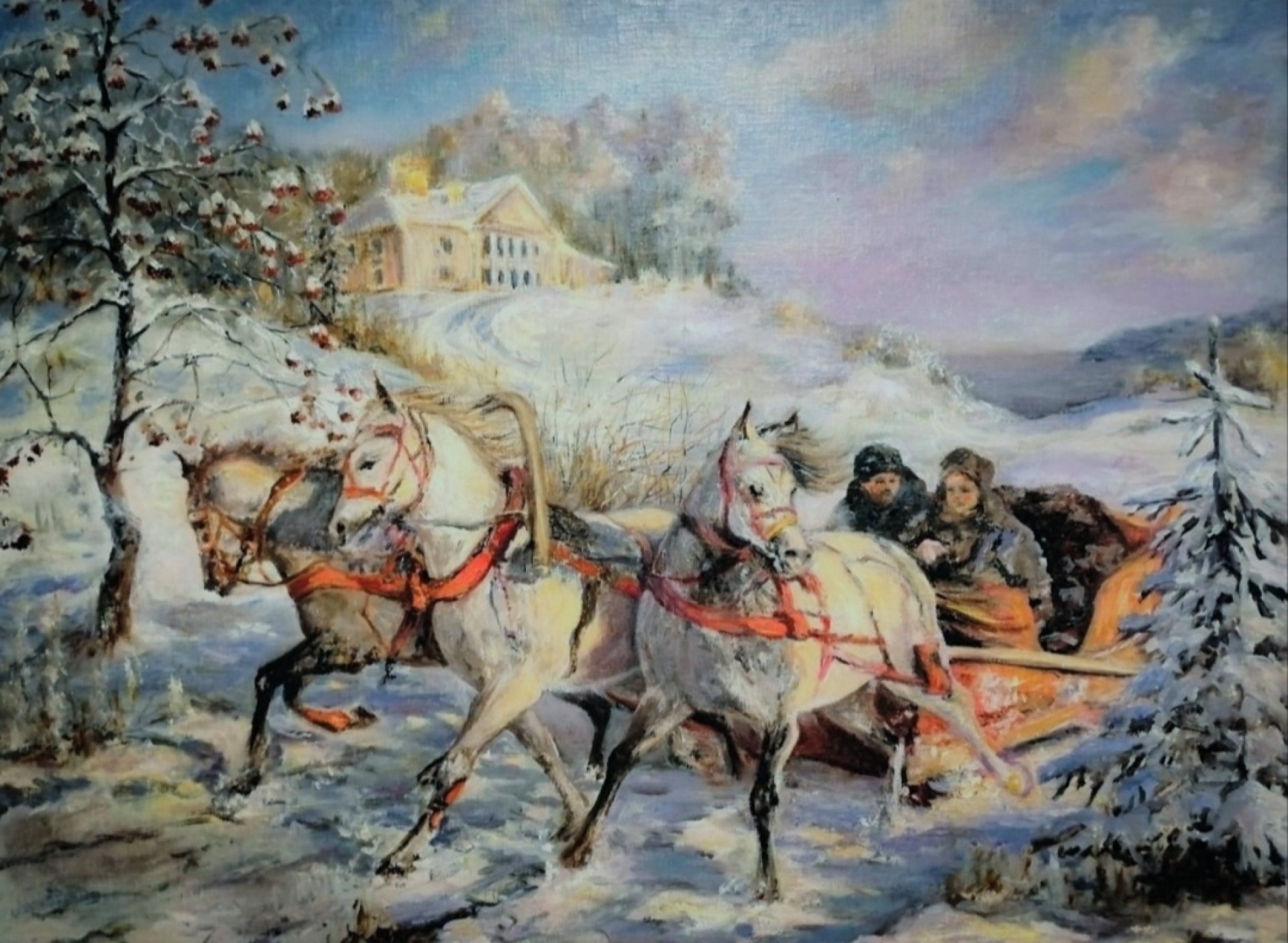 Obraz «Zimowa Trojka. Inspirowana Czajkowskim», Liliana Kovhuto
