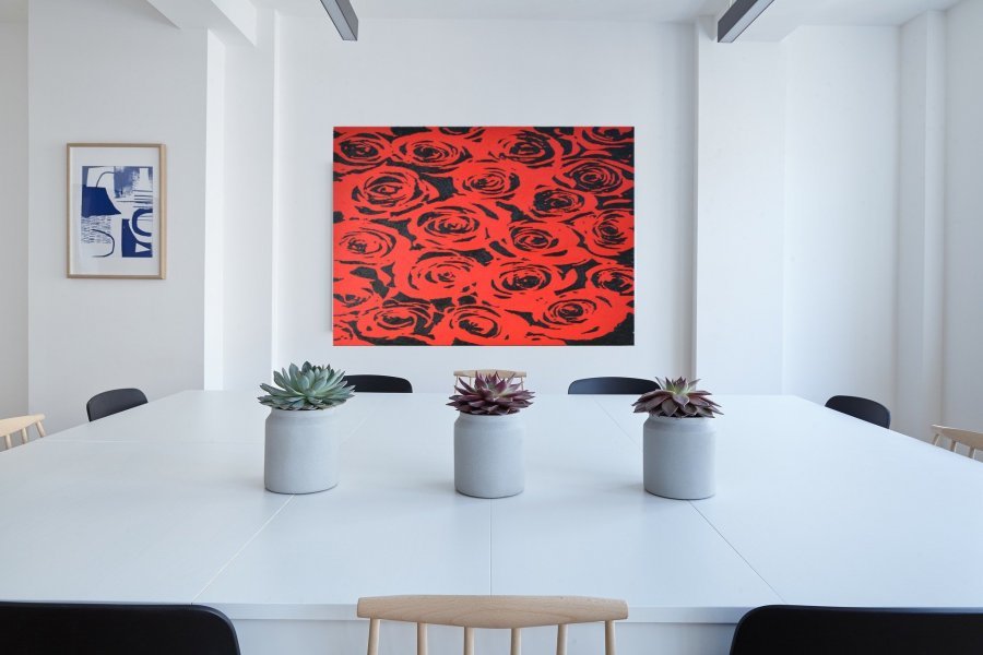 Wall of roses Painting by Goswin Houy - Jose Art Gallery