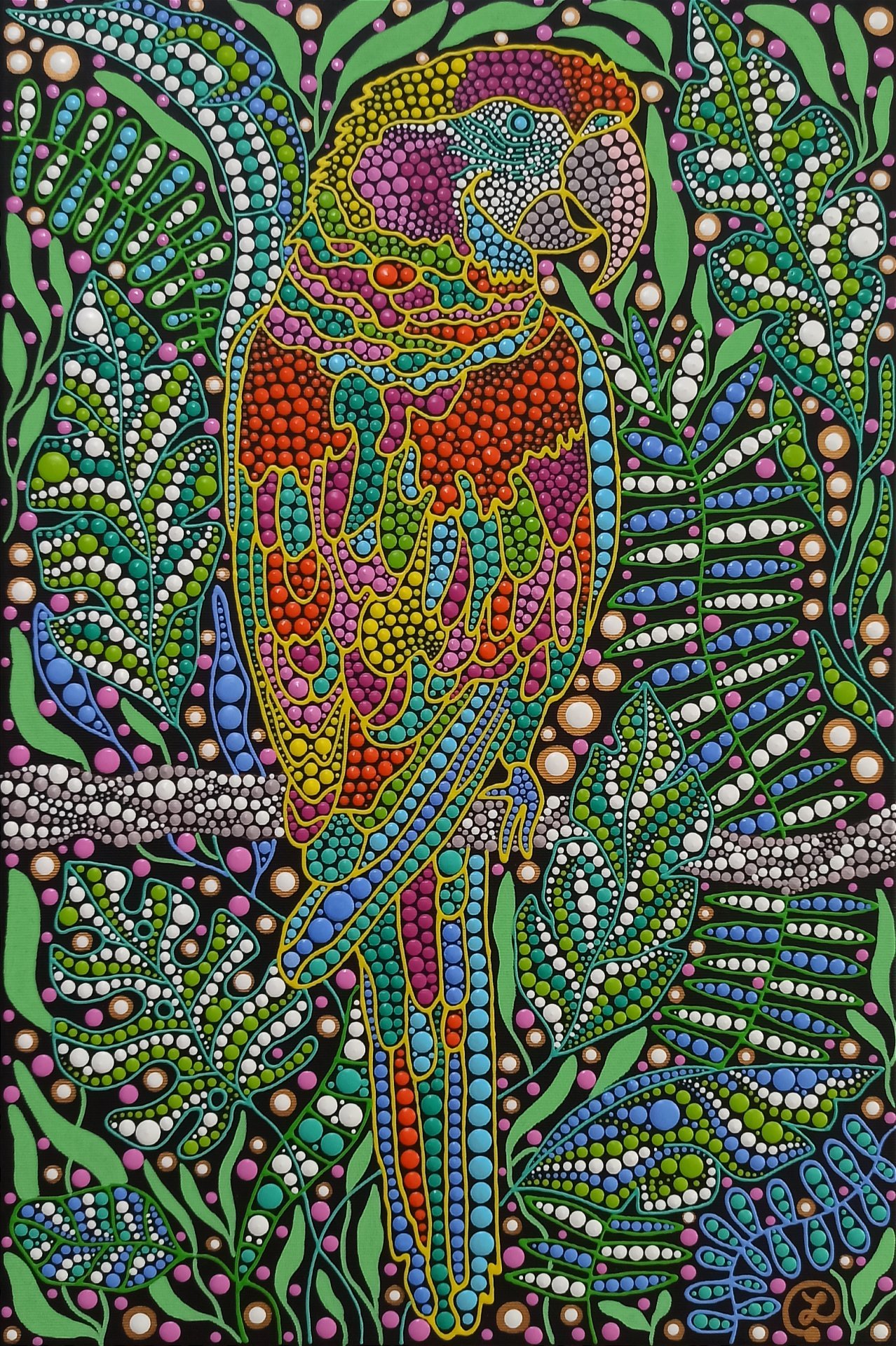 Parrot Painting by Oxana Lazari - Jose Art Gallery