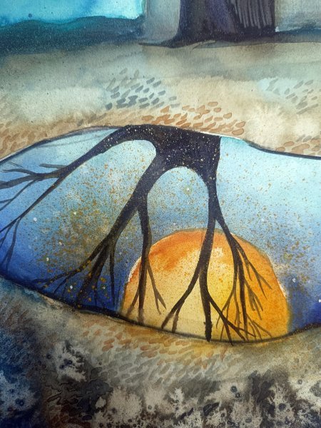 Twilight Echo Painting by Evgenia Smirnova